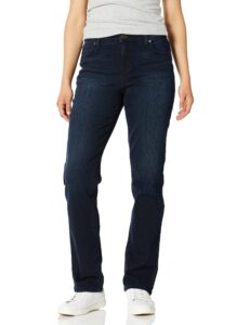 bandolino women's mandie signature fit high rise straight leg jean, nightfall, 18