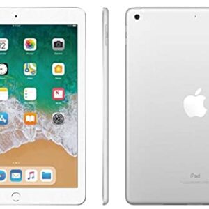 Apple iPad 9.7 with WiFi, 128GB- Silver (2017 Model) - (Renewed)