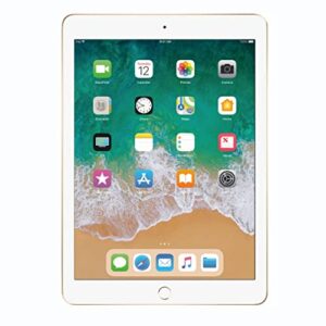 apple ipad 9.7 with wifi, 128gb- gold (2017 model) - (renewed)