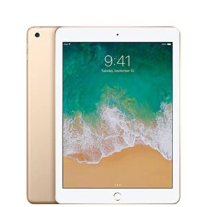 Apple iPad 9.7 with WiFi, 128GB- Gold (2017 Model) - (Renewed)