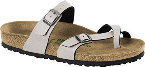 Birkenstock New Women's Mayari Vegan Sandal Pull Up Stone 42 R