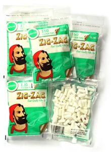 5 x zig zag slim menthol cigarette filter tips x 150 filters = 750 filters