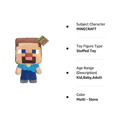 Jay Franco Mojang Minecraft Steve Plush Pillow Buddy - Super Soft Polyester Microfiber, 16 inch (Official Product)