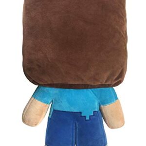 Jay Franco Mojang Minecraft Steve Plush Pillow Buddy - Super Soft Polyester Microfiber, 16 inch (Official Product)