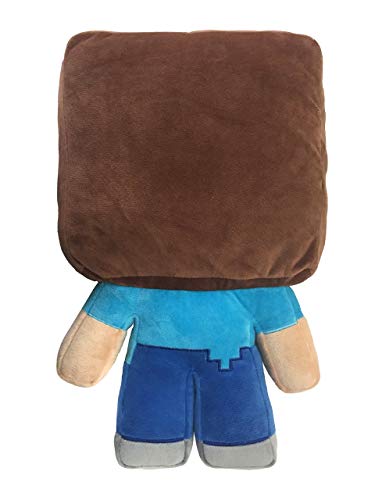 Jay Franco Mojang Minecraft Steve Plush Pillow Buddy - Super Soft Polyester Microfiber, 16 inch (Official Product)