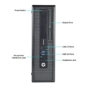 HP ELITEDESK 800 G1 SFF Slim Business Desktop Computer, Intel I54570 3.20 GHz, 8GB RAM, 500GB HDD, DVD, USB 3.0, Windows 10 Pro 64 Bit (Renewed)