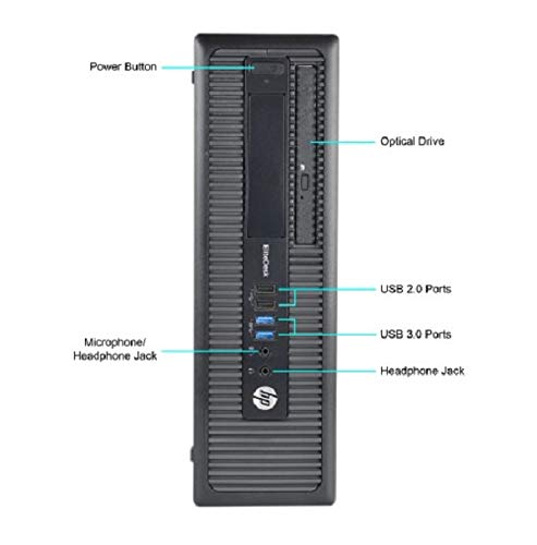 HP ELITEDESK 800 G1 SFF Slim Business Desktop Computer, Intel I54570 3.20 GHz, 8GB RAM, 500GB HDD, DVD, USB 3.0, Windows 10 Pro 64 Bit (Renewed)