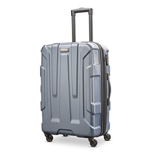 samsonite centric hardside expandable luggage with spinner wheels, blue slate, checked-medium 24-inch