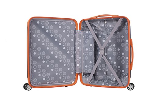 Rockland Berlin Hardside Expandable Spinner Wheel Luggage Set, Charcoal, 3-Piece (20/24/28)