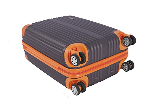 Rockland Berlin Hardside Expandable Spinner Wheel Luggage Set, Charcoal, 3-Piece (20/24/28)