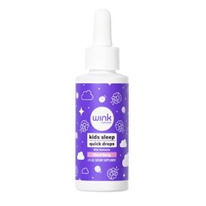 wink well kids liquid melatonin drops, natural baby melatonin sleep drops for infants with 1mg per serving of liquid melatonin for kids (1 pack)