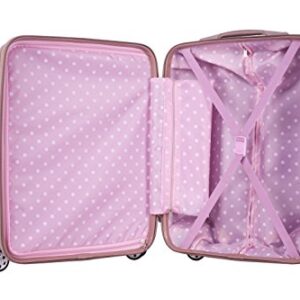 Rockland Berlin Hardside Expandable Spinner Wheel Luggage Set, Rose Gold, 3-Piece (20/24/28)