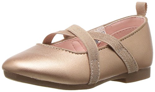 OshKosh B'Gosh Baby-Girl's Flora Ballet Flat, Rose, 7 M US Toddler