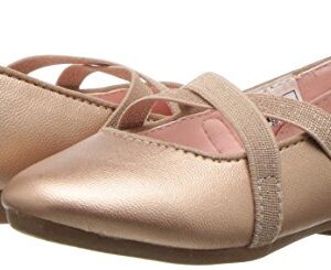 OshKosh B'Gosh Baby-Girl's Flora Ballet Flat, Rose, 7 M US Toddler