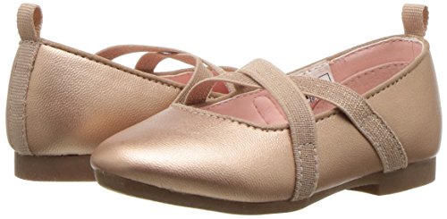 OshKosh B'Gosh Baby-Girl's Flora Ballet Flat, Rose, 7 M US Toddler