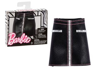 barbie fashions #5 black leather skirt