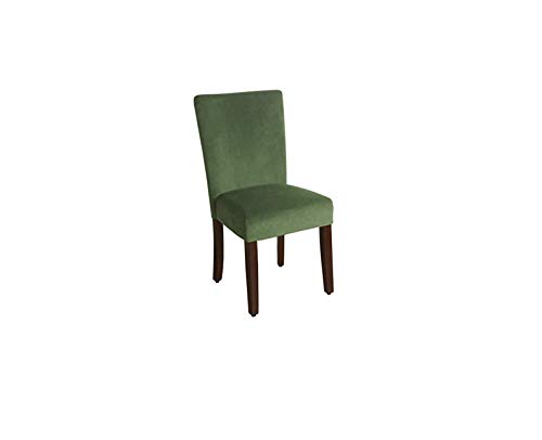 HomePop Parsons Classic Upholstered Accent Dining Chair, Set of 2, Dark Green Velvet