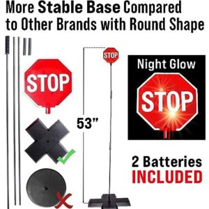 LED Stop Sign Parking Assistant for Garage with Flashing Signal