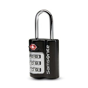 samsonite travel sentry 3-dial combination lock, black, one size