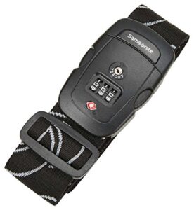 samsonite luggage strap, black, combination lock