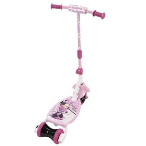 Huffy Preschool Toddler Kids Disney Minnie Mouse 3, 2, Grow Scooter Toy with Convertible Design and Adjustable Height for Ages 3 to 5, Pink