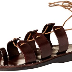 Deborah - Leather Lace Up Sandal - Brown