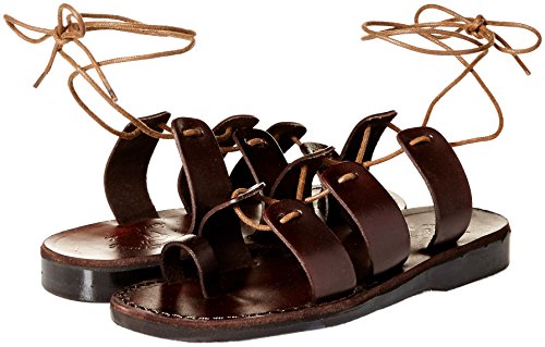 Deborah - Leather Lace Up Sandal - Brown