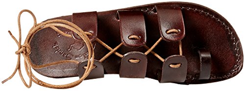 Deborah - Leather Lace Up Sandal - Brown