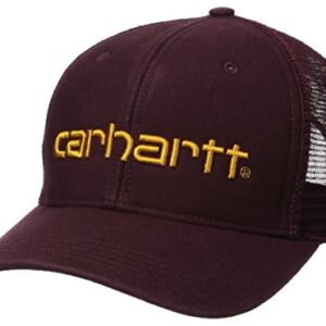 Carhartt Men's Canvas Mesh-Back Logo Graphic Cap, Port Closeout, OFA