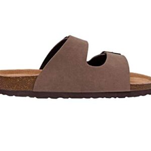 CUSHIONAIRE Women's, Lane Slide Sandals Brown 6.5 M