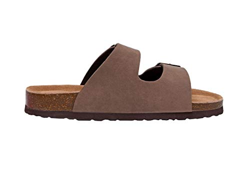 CUSHIONAIRE Women's, Lane Slide Sandals Brown 6.5 M