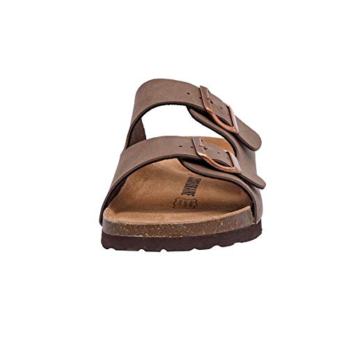 CUSHIONAIRE Women's, Lane Slide Sandals Brown 6.5 M