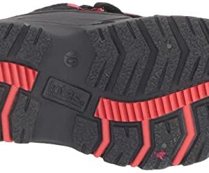 totes Boy's Unisex Kids Bradley Snow Winter Boots, Black/Red, 11 Little