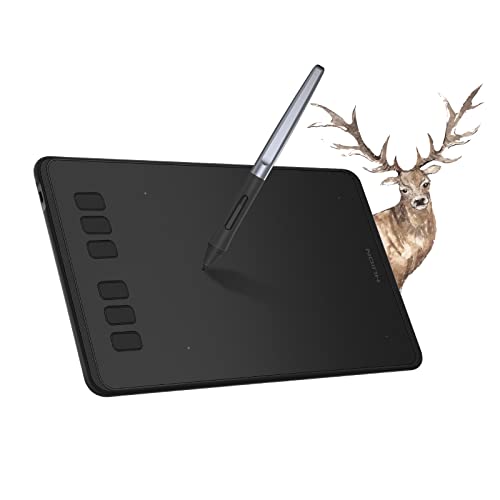 Drawing Tablet HUION Inspiroy H640P Graphics Tablet with Battery-Free Stylus 8192 Pressure Sensitivity 6 Hot Keys, 6 x 4inch Pen Tablet for Digital Art, Design & Animation, Work with Mac, PC & Mobile