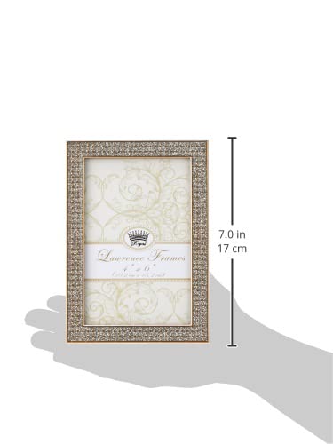 Lawrence Frames Lawrence Royal Designs 4x6 Turner Gold and Glitter Metal Picture Frame