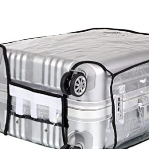 JenKin Luggage Protector Suitcase Cover PVC Waterproof Travel Suitcase Fits Most 20" 22" 24" 26" 28" (30'')