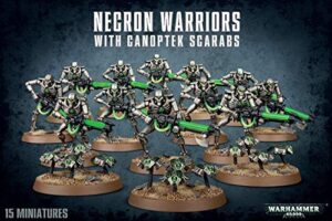 necron warriors with canoptek scarabs warhammer 40,000