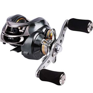 sougayilang baitcasting fishing reel, 11+1 shielded bearings, 18lb carbon fibre drag, 7.0:1 baitcsters,magnetic brake system fishing reel