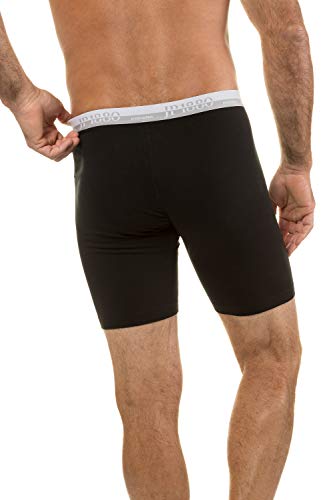 JP 1880 Menswear Big & Tall Plus Size L-8XL Stretch Cotton Long Leg Boxer Briefs Black 50/52 711242 10