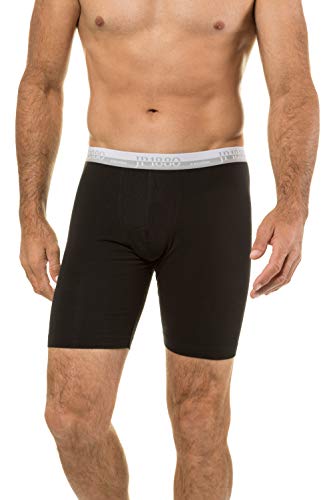 JP 1880 Menswear Big & Tall Plus Size L-8XL Stretch Cotton Long Leg Boxer Briefs Black 50/52 711242 10