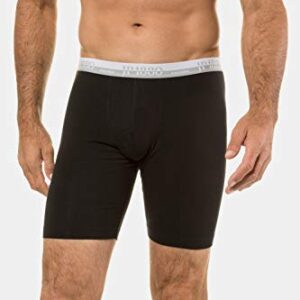 JP 1880 Menswear Big & Tall Plus Size L-8XL Stretch Cotton Long Leg Boxer Briefs Black 50/52 711242 10