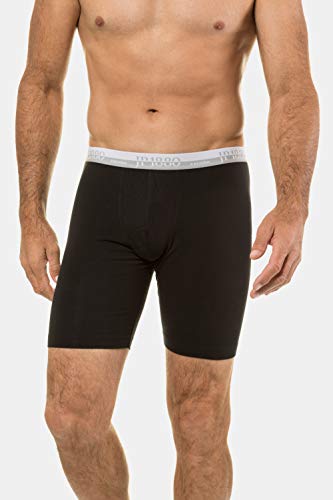 JP 1880 Menswear Big & Tall Plus Size L-8XL Stretch Cotton Long Leg Boxer Briefs Black 50/52 711242 10