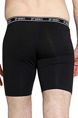 JP 1880 Menswear Big & Tall Plus Size L-8XL Stretch Cotton Long Leg Boxer Briefs Black 50/52 711242 10