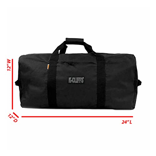 Heavy Duty Cargo Duffel Large Sport Gear Drum Set Equipment Hardware Travel Bag Rooftop Rack Bag (24" x 12" x 12", Black)