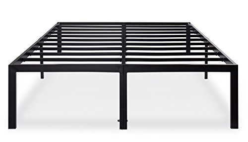 SLEEPLACE 18 Inch High Profile Heavy Duty Steel Slat / Mattress Foundation / Bed Frame, California King