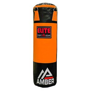 amber fight gear elite strikeforce heavybag boxing muay kickboxing thai mma fitness workout training kicking punching filled heavy bag 70lb