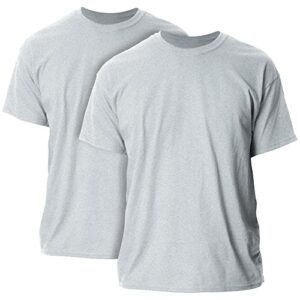 gildan adult ultra cotton t-shirt, style g2000, multipack, sport grey (2-pack), 5x-large