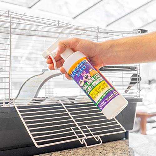 Amazing Small Animal Cage Cleaner, Just Spray/Wipe, Easily Removes Messes & Odors - Hamster Cages, Mice, Rat Cage, Guinea Pig Cage, Rabbit Cage, Ferret Cage, Dog Cage - USA Made