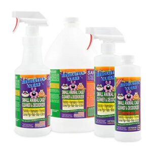 Amazing Small Animal Cage Cleaner, Just Spray/Wipe, Easily Removes Messes & Odors - Hamster Cages, Mice, Rat Cage, Guinea Pig Cage, Rabbit Cage, Ferret Cage, Dog Cage - USA Made