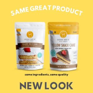 Good Dee's Keto Yellow Snack Cake Mix, Gluten Free, No Added Sugar, Gluten Free, Grain-Free, Soy-Free, Diabetic, Atkins & WW Friendly (2g Net Carbs, 12 Serving)